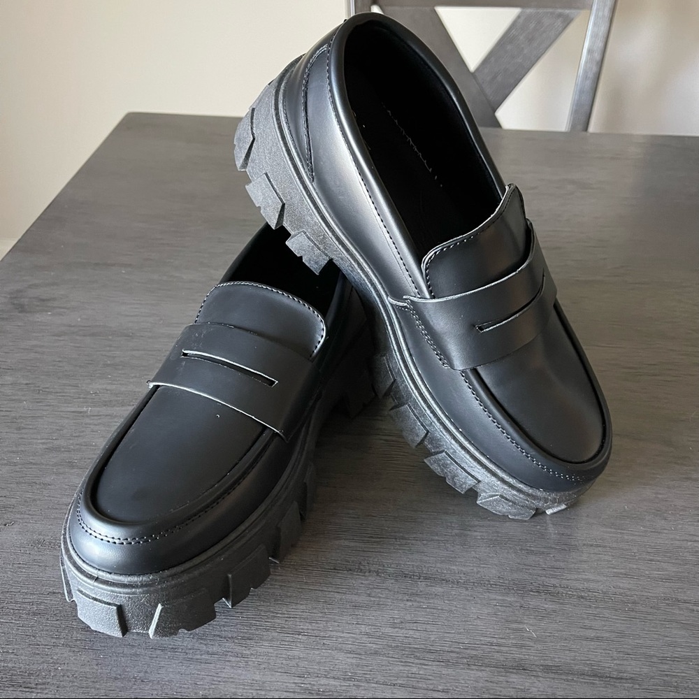 Kendall Matte Black Penny Loafers - Gem
